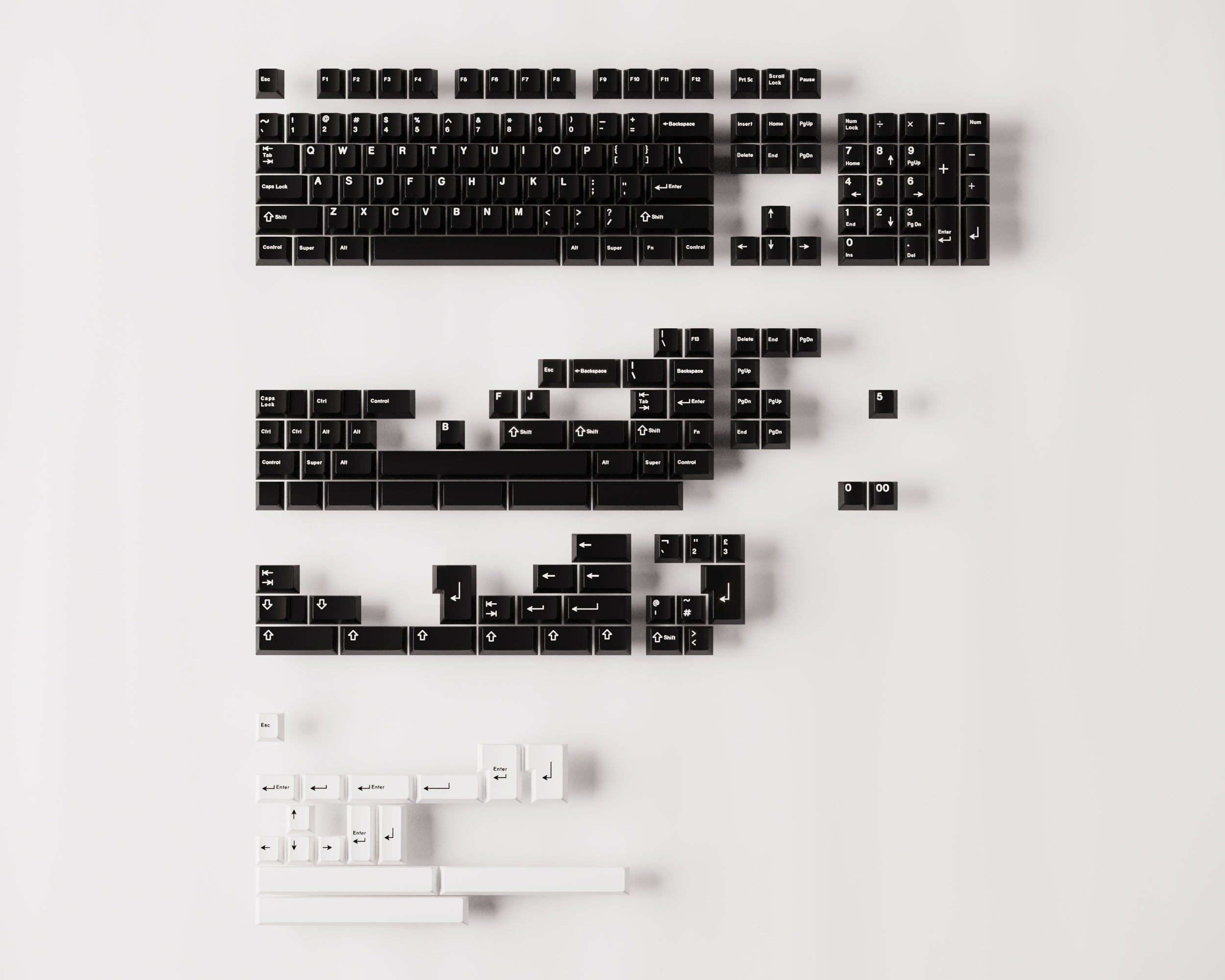 [IN-STOCK]SW White on Black / SW WOB Keycaps – Acid & Co.